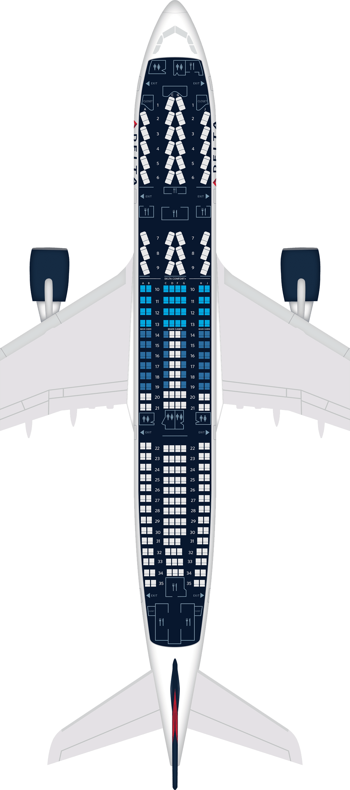 Airbus A330 200 Seat Maps Specs Amenities Delta Air Lines Airbus A330 200 Seat Maps Specs Amenities Delta Air Lines